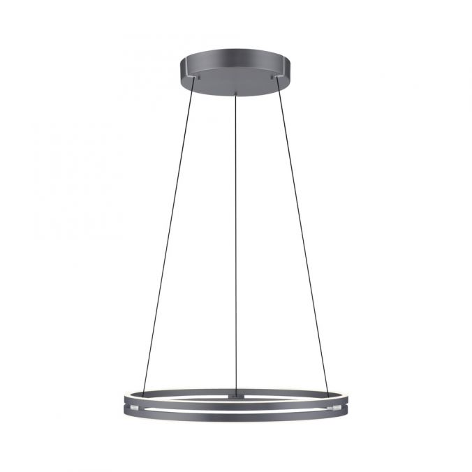 ELO Remote Controlled 70cm Height Adjustable Ring Pendant in Grey - ID ...