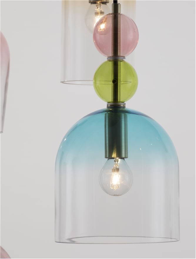 MUR Sandy Gold Metal Glossy Light & Dark Green Blue Grey Pink & Orange ...