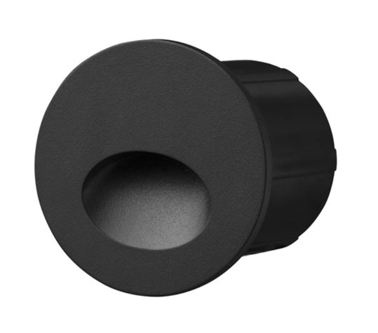 NL ID 14051 outdoor IP54 wall recessed step light black with integral ...