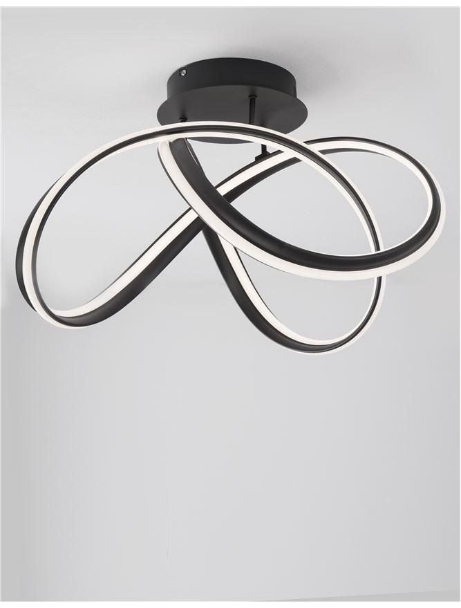 TRU Dimmable Sandy Black Aluminium & Acrylic Knot Ceiling Light - ID 1 ...