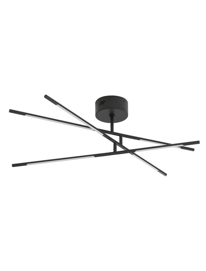 RAC Black Metal & Acrylic Tubular 6 Lamp Adjustable Ceiling Light - ID ...