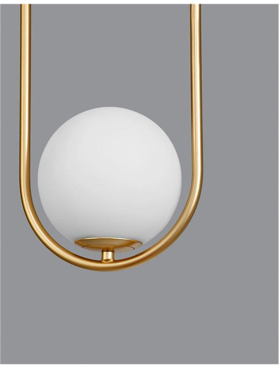 OBI Opal Glass With Brass Gold Metal 1 Light Single Pendant - ID 10554 ...