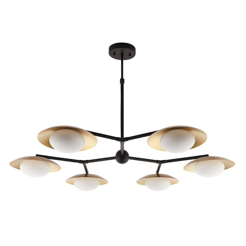 Opal Pebble Four Lamp Semi-Flush Adjustable Ceiling Light - ID 11015 ...
