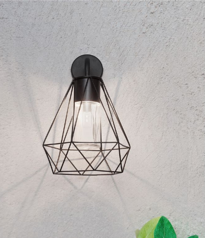 Black Wire Frame Aluminium Outdoor Wall Light IP54 - ID 9366 – The ...