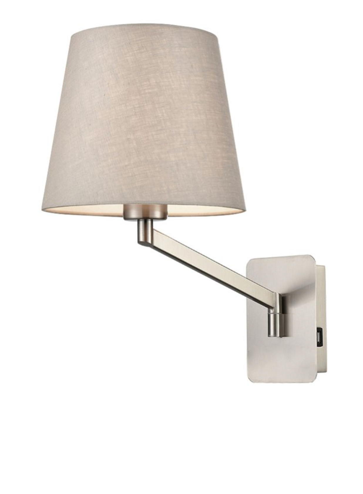 Swing Arm Bracket With USB, Grey Shade - ID 12121 – The Lighting Centre ...