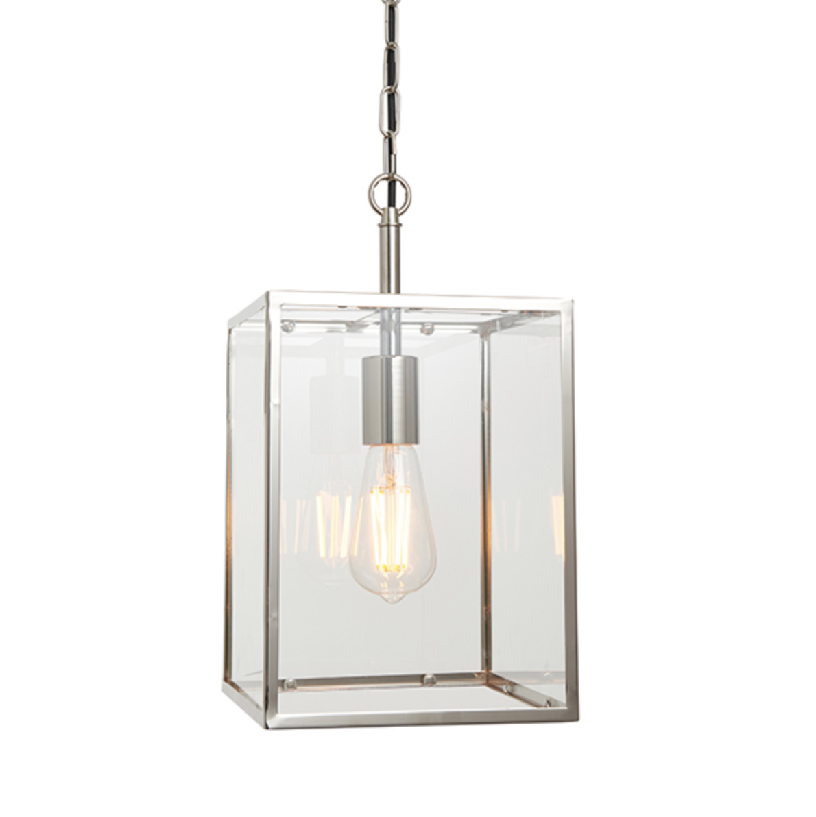 Polished Chrome Square Box Lantern - ID 9642 – The Lighting Centre ...