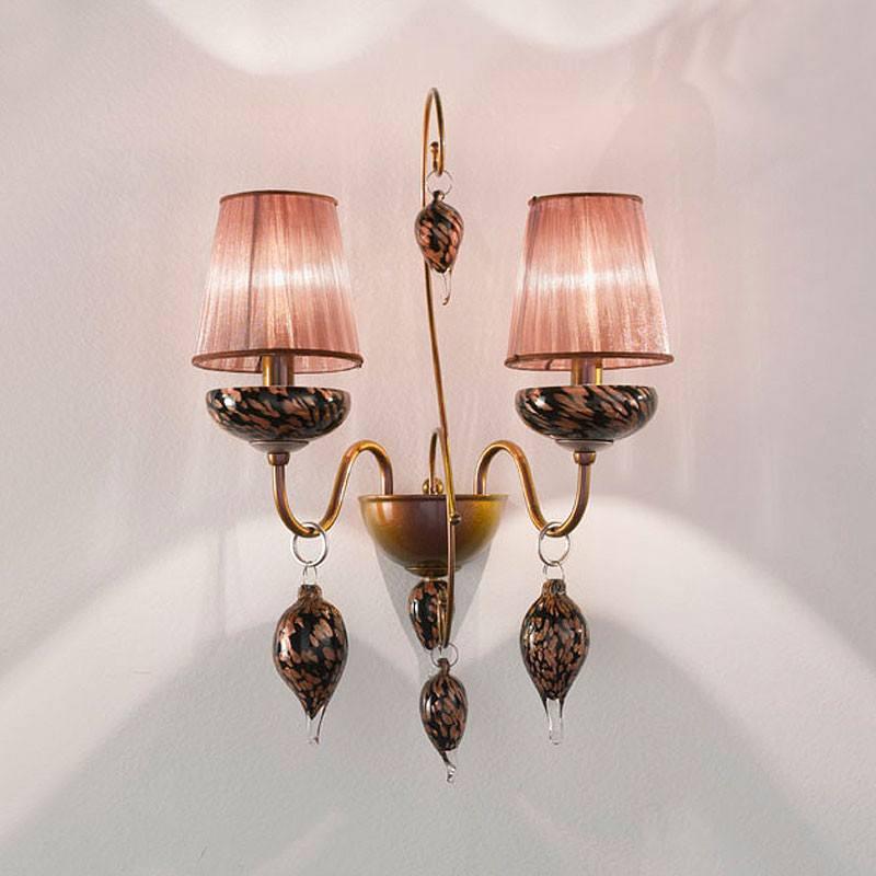Royal Gala Murano Glass Double Shade Wall Light – The Lighting Centre ...