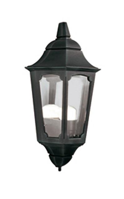 Regent Black Outdoor Half Lantern Wall Light - ID 5742 – The Lighting ...